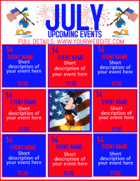 July Calendar Disney Template | PosterMyWall