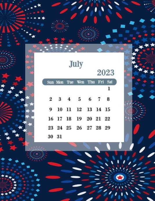 July calendar poster Template | PosterMyWall
