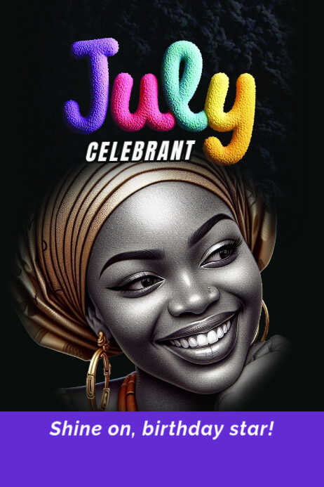 July CELEBRANT Template | PosterMyWall