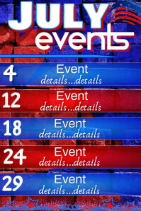 July Event Calendar (1) Template | PosterMyWall