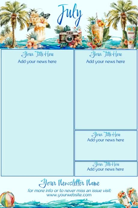 Plantilla de July Newsletter by Paula | PosterMyWall