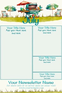 July Newsletter Summer Fun Template | PosterMyWall