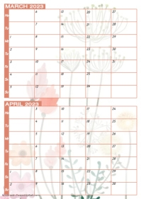 Calendar Boho Template | PosterMyWall