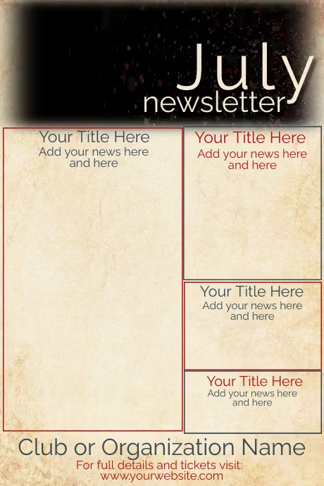July Newsletter by Paula เทมเพลต | PosterMyWall
