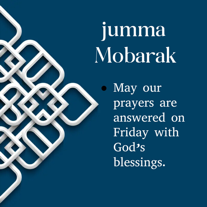 Plantilla de jumma mobarak instagrame post | PosterMyWall