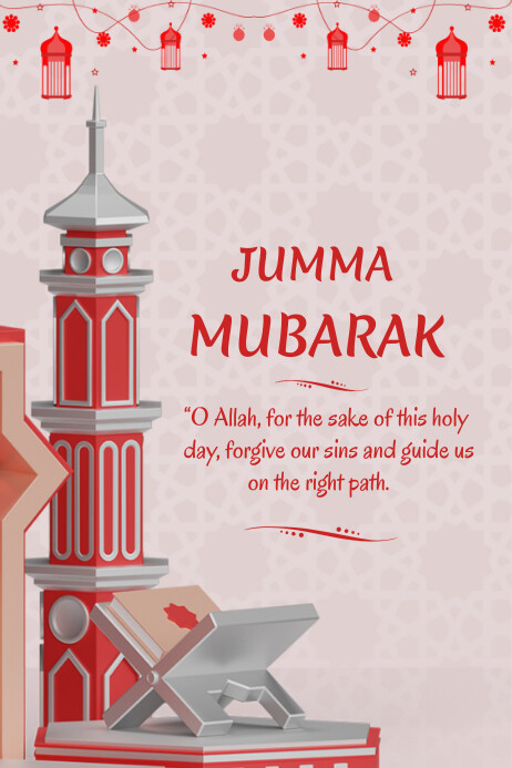 Jumma Mubarak Poster Design 2024 Template | PosterMyWall