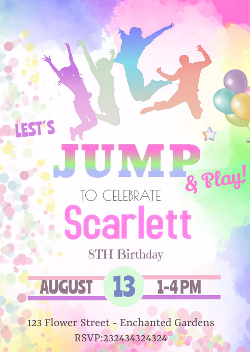 Jump Invitation Template | PosterMyWall