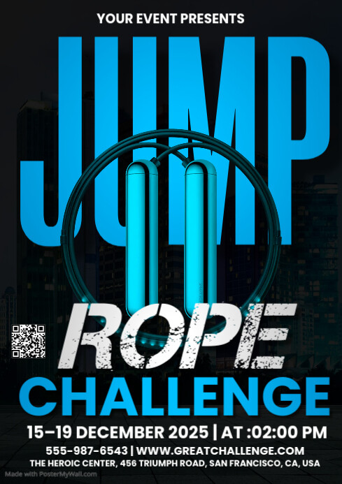 Jump Rope Challenge Template | PosterMyWall