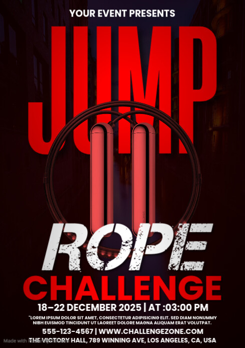 Jump Rope Challenge Template | PosterMyWall