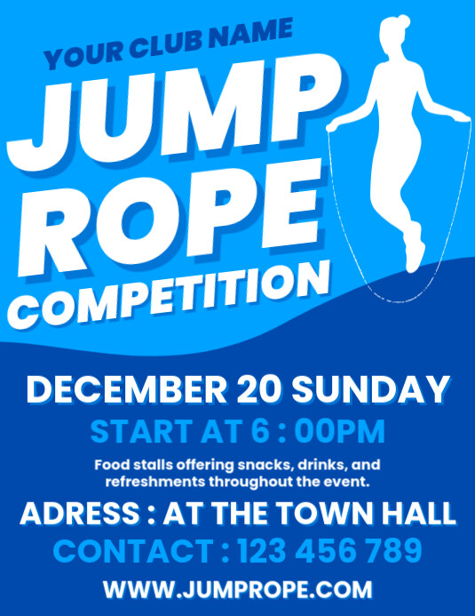 jump rope competition Template | PosterMyWall