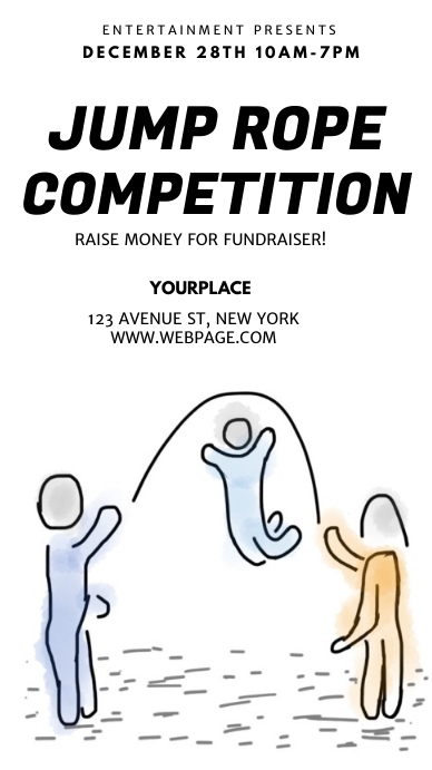 Jump rope competition family flyer template | PosterMyWall