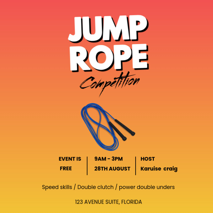 Jump rope Template | PosterMyWall