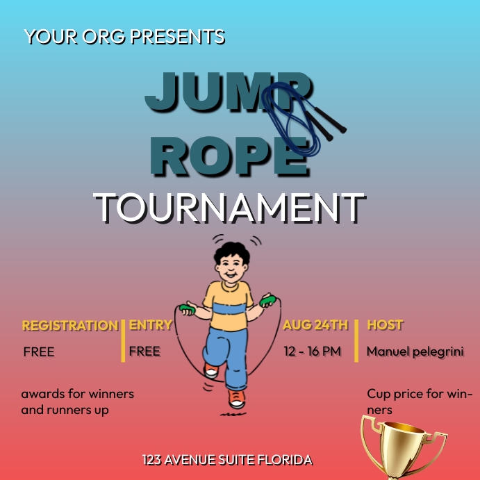 Plantilla de Jump rope | PosterMyWall