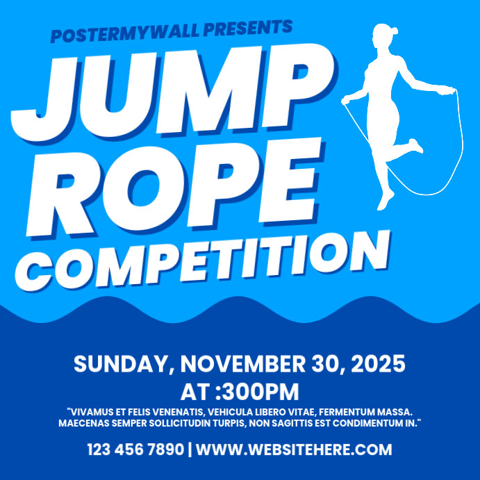 Jump rope Instagram post Template | PosterMyWall