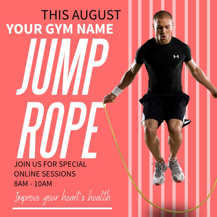 Jump Rope Post Template | PosterMyWall