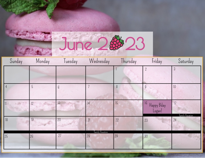 Plantilla de June 2023 Calendar | PosterMyWall