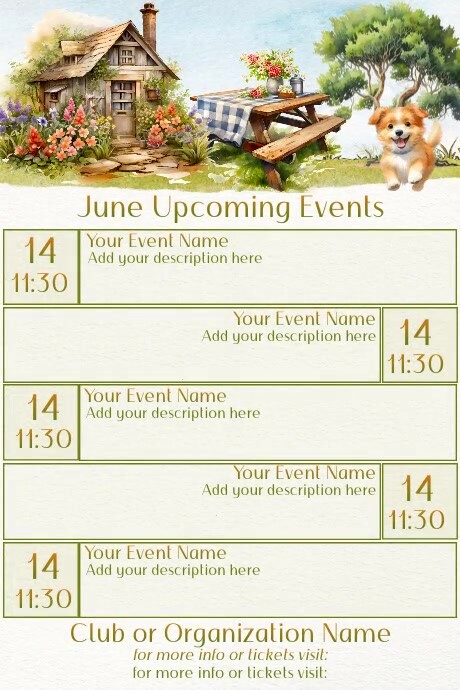 June Calendar by Paula Template | PosterMyWall