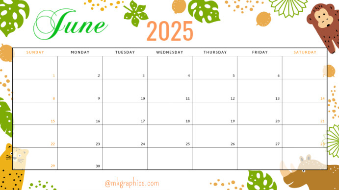 Plantilla de June calendar | PosterMyWall