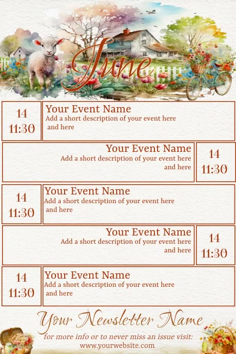 June Calendar Template | PosterMyWall