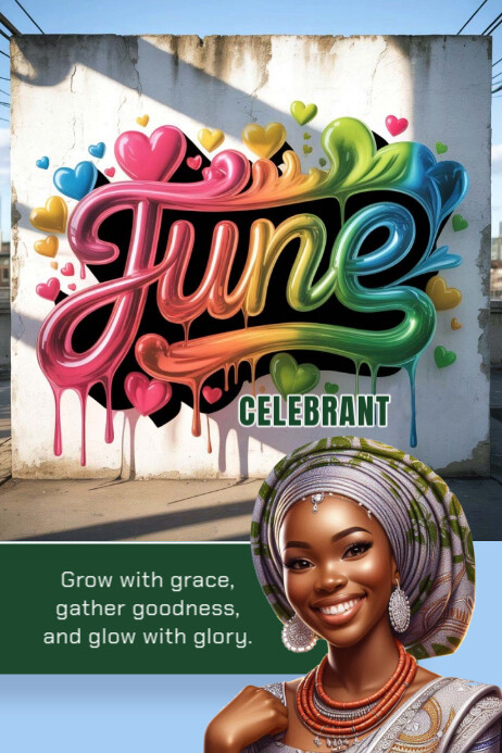 June celebrant Template | PosterMyWall