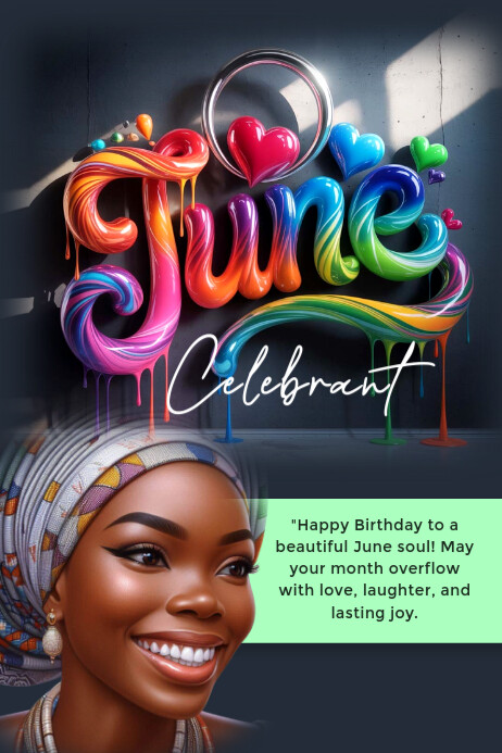 june celebrant Template | PosterMyWall