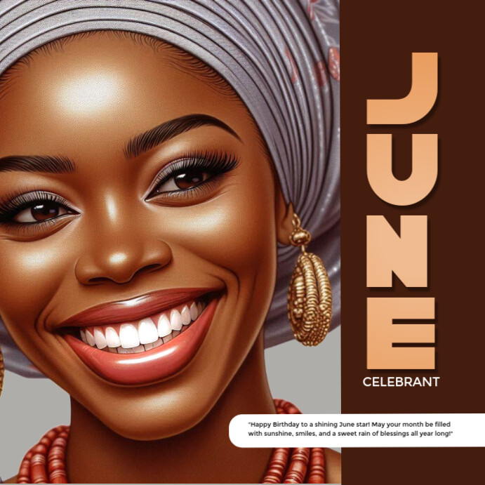 June celebrant Template | PosterMyWall