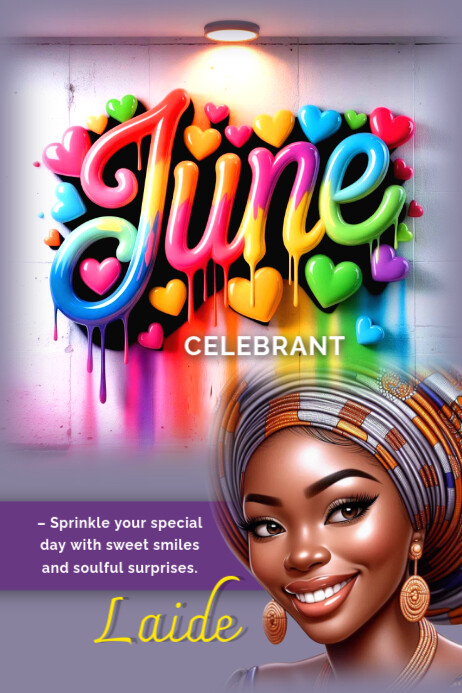 Copy of June celebrant | PosterMyWall