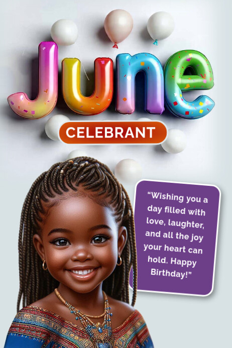 June celebrant Template | PosterMyWall