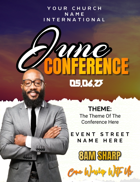 June Church Conference flyer Template | PosterMyWall
