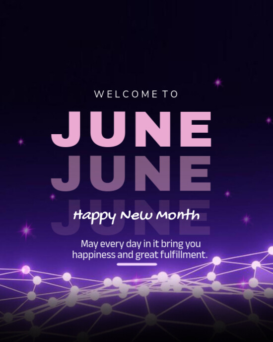 June - Happy new month design template | PosterMyWall