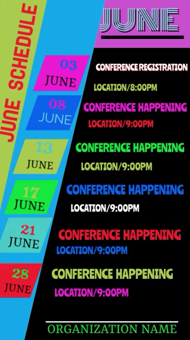 june schedule (3) Template | PosterMyWall