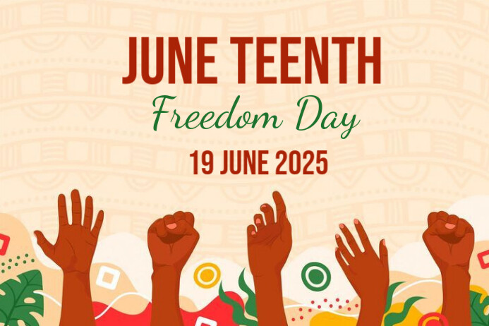 June Teenth freedom day template 2025 | PosterMyWall