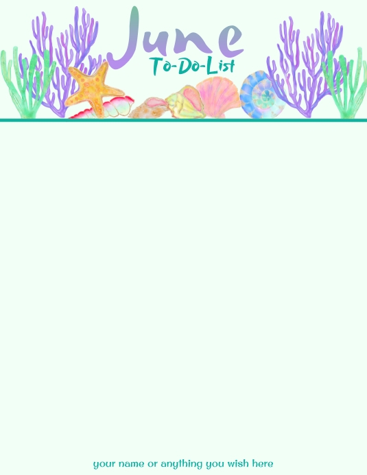 Copy of June To-Do-List | PosterMyWall