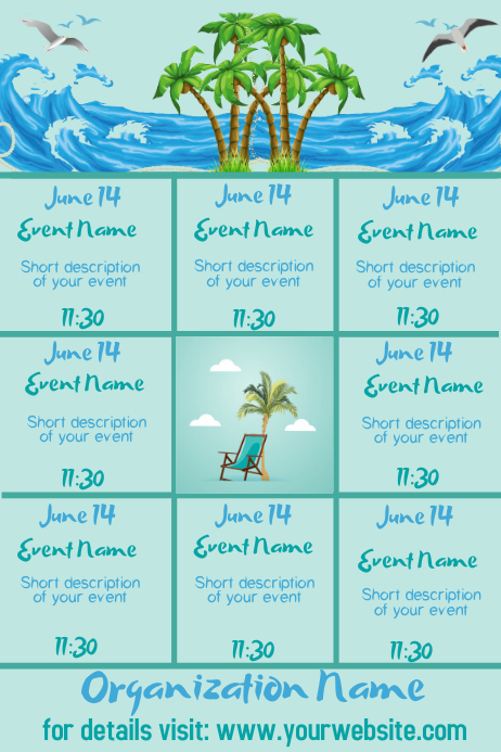 June Upcoming Events Calendar Template | PosterMyWall