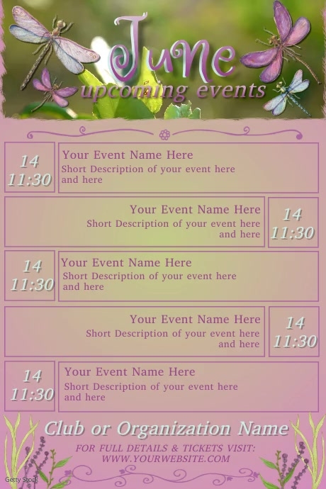 Copy of June Upcoming Events Video Calendar | PosterMyWall