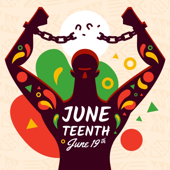 Copy of juneteenth black freedom day background | PosterMyWall