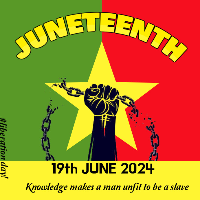 Plantilla de JUNETEENTH CELEBRATION DESIGN TEMPLATE | PosterMyWall