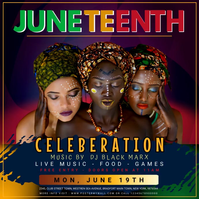 Plantilla de Juneteenth Celebration Event Post | PosterMyWall