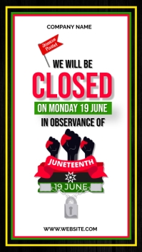Juneteenth Closed Noticed Instagram Story Template | PosterMyWall