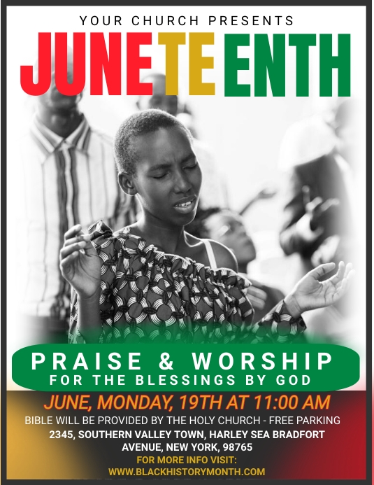 juneteenth Church event Template | PosterMyWall