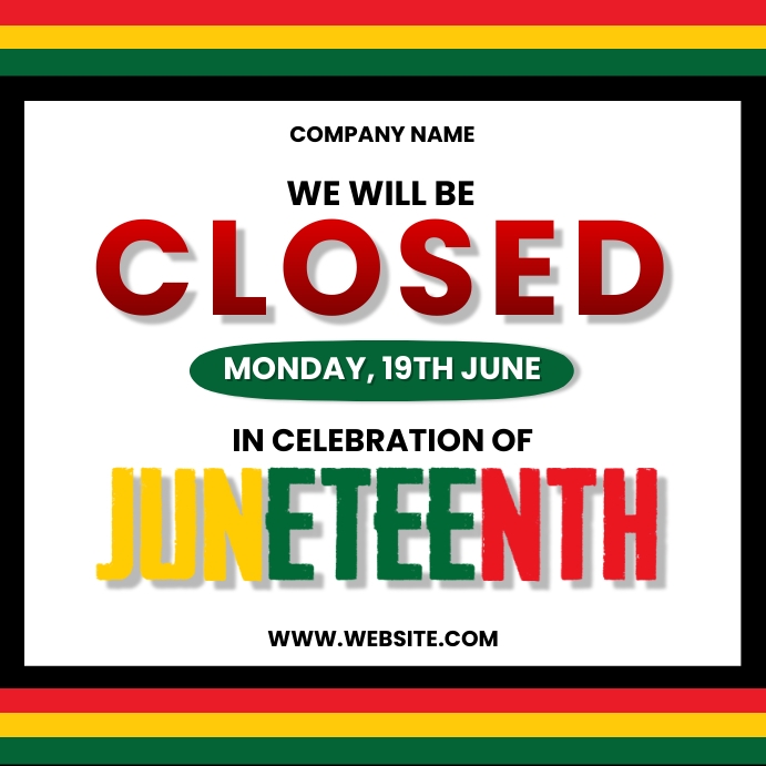 Juneteenth Closed Sign 2025 Hollie Roseline Juneteenth Closed Sign 2025 Hollie Roseline