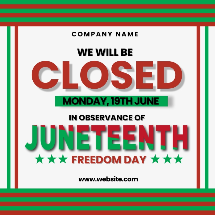 Juneteenth Closed Sign 2025 Hollie Roseline Juneteenth Closed Sign 2025 Hollie Roseline