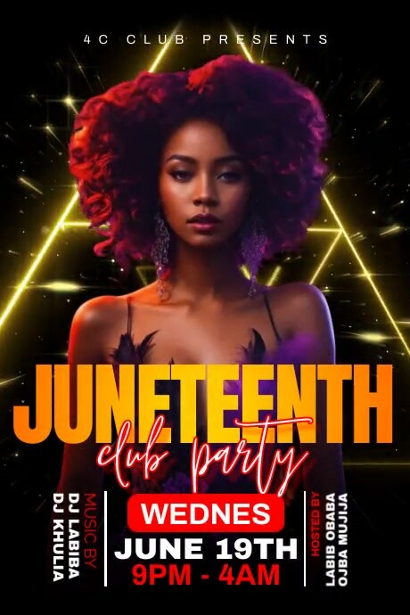 Plantilla de Juneteenth Club Party | PosterMyWall