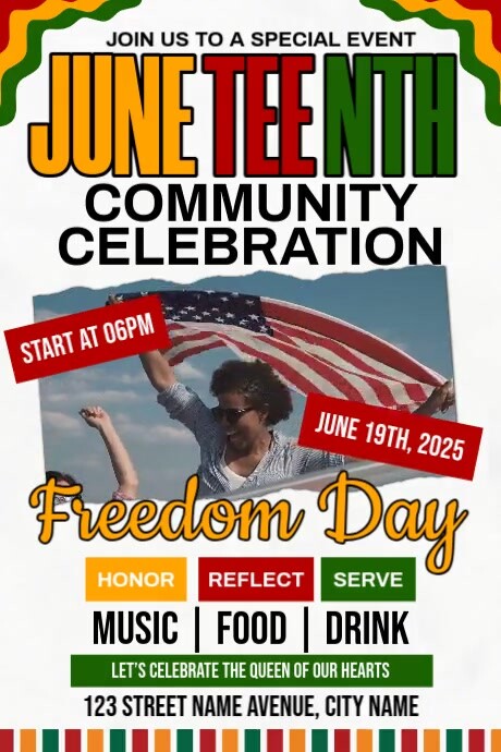 Juneteenth Community Celebration Template | PosterMyWall