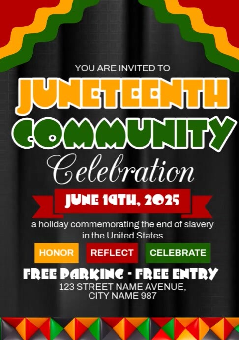 Juneteenth Community Celebration Template | PosterMyWall