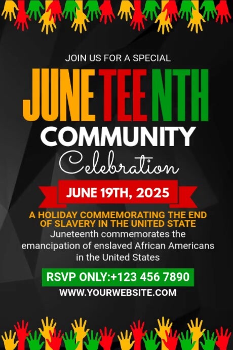 Plantilla de Juneteenth Community Celebration | PosterMyWall