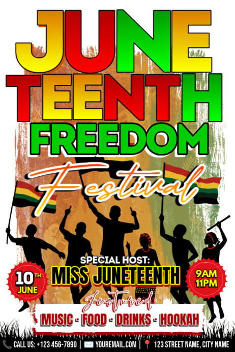 Juneteenth Culture Fest: Celebrate Freedom Loud & Proud Template ...