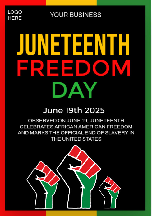 Juneteenth Day A4 Template | PosterMyWall
