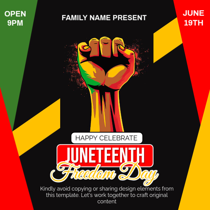 Juneteenth Day Instagram Post Template | PosterMyWall