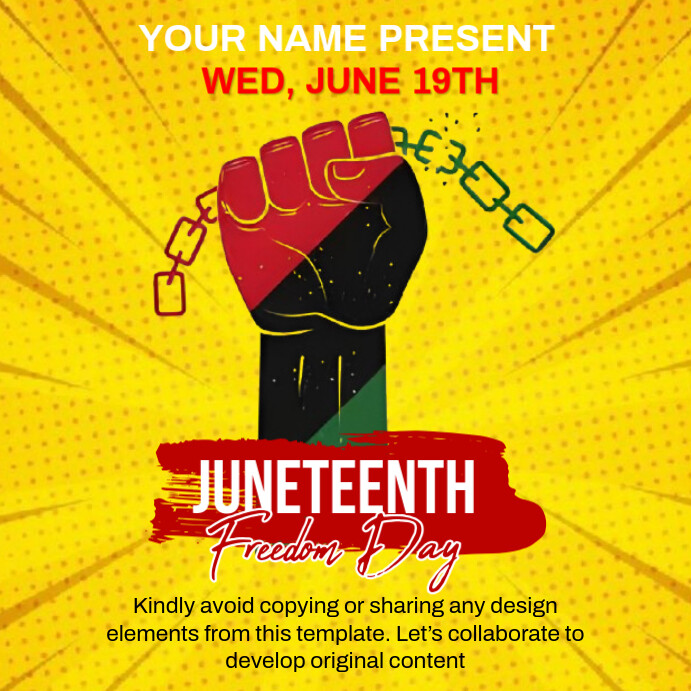 Juneteenth Day Instagram Post Template | PosterMyWall